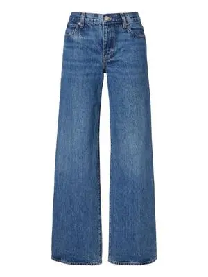 FRAME Bubble Mid-rise Barrel-leg Jeans - Blue