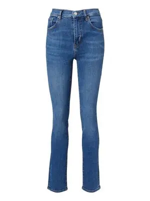 FRAME Pencil High-rise Slim Jeans - Blue