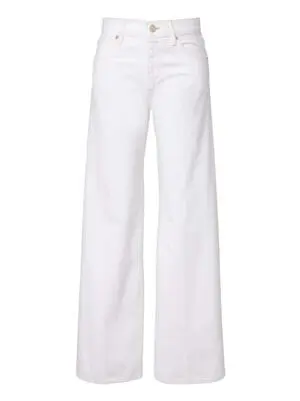 FRAME Bubble Mid-rise Wide-leg Jeans - White