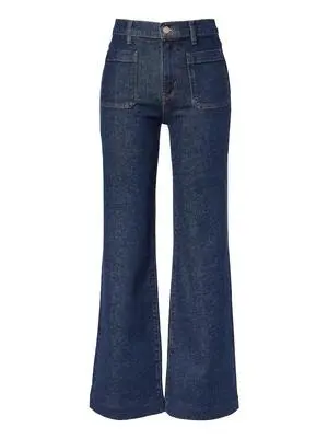 FRAME Refined High-rise Wide-leg Jeans - Blue