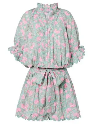 JULIET DUNN Floral Cotton Mini Dress - Multicoloured