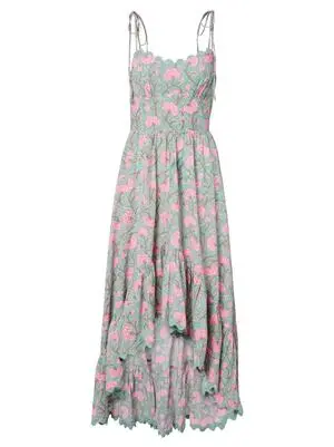 JULIET DUNN Floral Cotton Midi Dress - Multicoloured