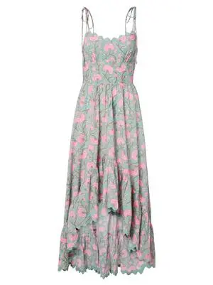 JULIET DUNN Floral Cotton Midi Dress - Multicoloured