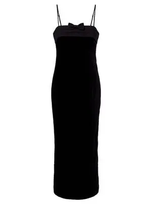Posse Quincy Cotton Velvet Cocktail Dress - Black