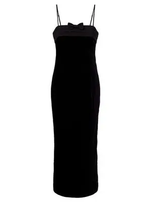 Posse Quincy Cotton Velvet Cocktail Dress - Black
