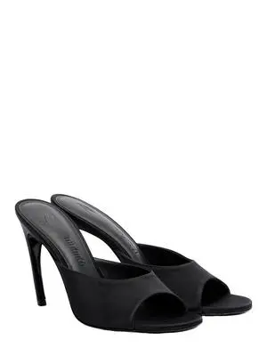 Attico The Attico Betta Satin Mules Black