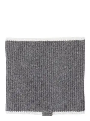 Sandro Ribbed Knit Neck Warmer - Black / White / Pink / Gray