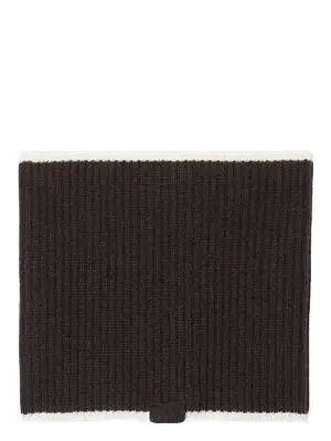 Sandro Ribbed Knit Neck Warmer - Brown
