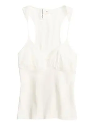H&m Ribbed Tank Top White