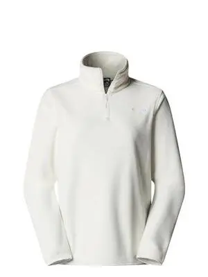 The North Face Glacier Fleece 1/4 Zip Hoodie - White Dune