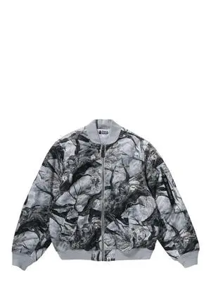 BAPE Tree Edge Camo Bomber Jacket White
