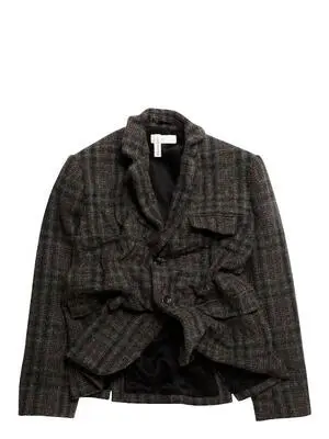 H&m Wool-blend Plaid Blazer - Dark Brown/plaid