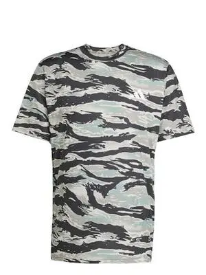 Adidas Train Essentials Camo Aop T-shirt - Silver Pebble Black