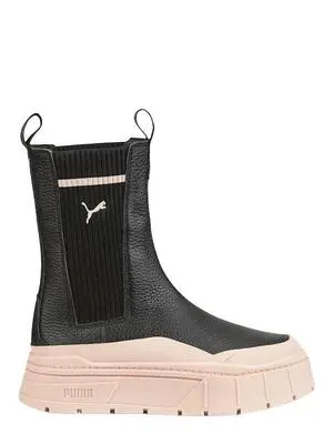 PUMA Mayze Stack Chelsea Boot - Black/rose Quartz