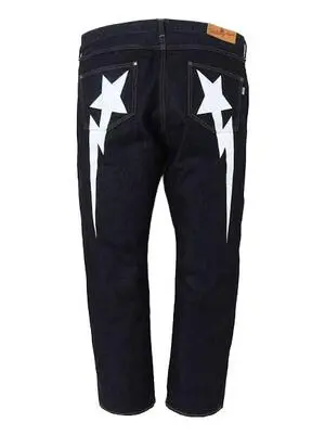 A BATHING APE Sta Relaxed Fit Denim Pants - Indigo