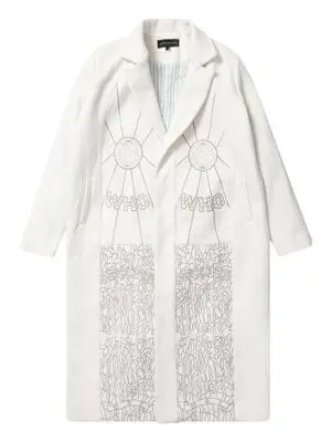WHO DECIDES WAR BY EV BRAVADO Blessed Trench Coat - White