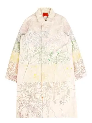 WHO DECIDES WAR BY EV BRAVADO Roygbiv Four Horsemen Trenchcoat - White