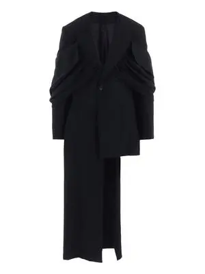 Yohji Yamamoto Gathered Stole D Jacket - Black