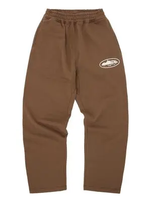 CORTEIZ Island Puff Print Open Hem Sweatpant - Brown