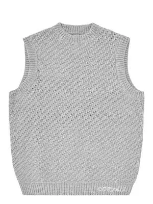 CORTEIZ Hand Embroidered Knit Vest - Grey