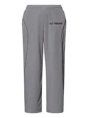GODMADE Text-print Piping Cotton Tracksuit Bottoms - Grey