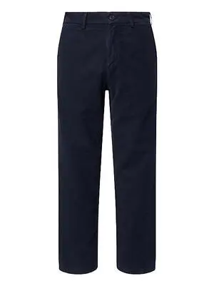 Citizens Of Humanity Flat Front Straight-leg Cotton Trousers - Navy