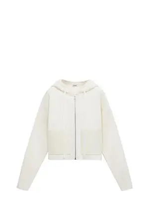 Loewe Hooded Wool-blend Hoody - White