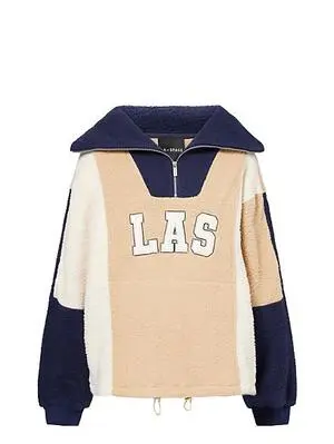 L.A-SPACE Half-zip Fleece Sweatshirt With Embroidered Logo - Multi