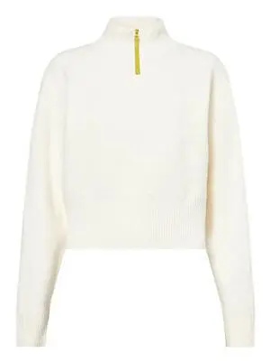 The North Face Half-zip Logo Knitted Jumper - White Dune