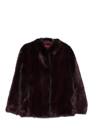 Patrizia Pepe Fur Coat - Purple