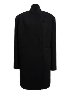 Khaite Comelle Crepe Coat - Black