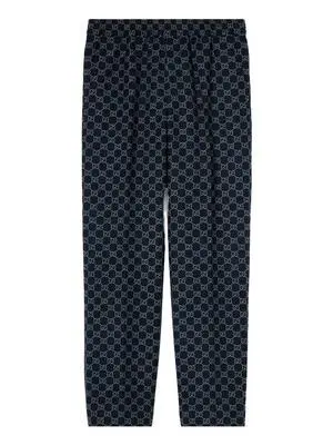 Gucci Gg Brushed Flannel Pant - Blue