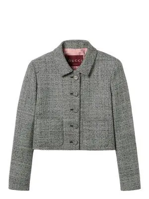 Gucci Wool Grisaille Jacket - Black