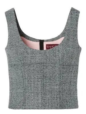 Gucci Wool Grisaille Top - Black