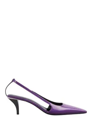 Gucci Slingback With Crystal Logo - Purple