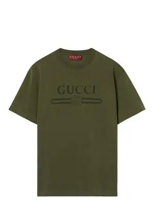 Gucci Cotton Jersey T-shirt With Print - Green