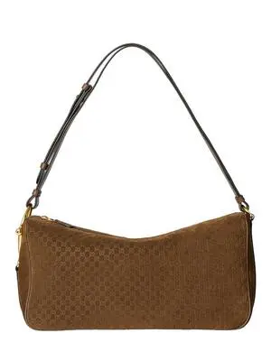 Gucci Half Horsebit Large Shoulder Bag - Brown