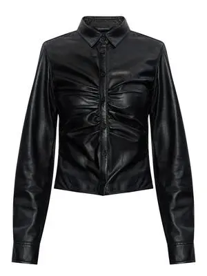 Balenciaga Leather Top - Black
