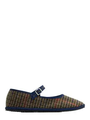VIBI VENEZIA Wool Mary Jane Flats - Blue