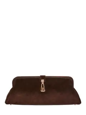 Gabriela Hearst Baguette Clutch - Dark Brown
