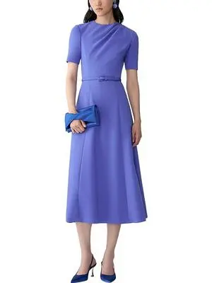 Carolina Herrera Draped Midi Dress - Bluebell