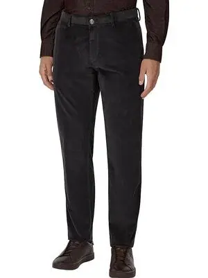 Boggi Milano Slim Fit Stretch Garment Dyed Pants - Charcoal