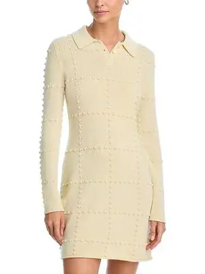 GUEST IN RESIDENCE Wool & Cashmere Popcorn Polo Dress