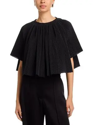 Co Crinkle Top - Black