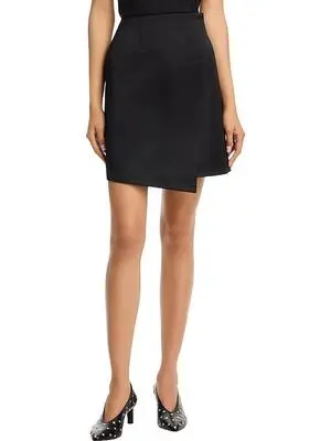 Co Satin Wrap Skirt - Black