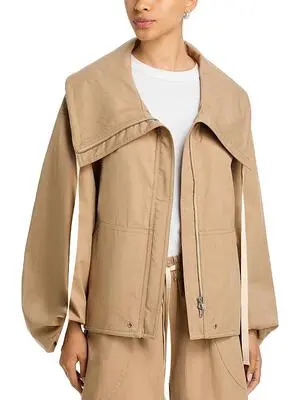 Co Jacket With Spread Collar - Camel