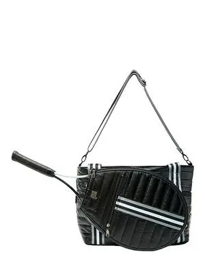THINK ROYLN Love Royln Large Quilted Tennis Bag - Pearl Black