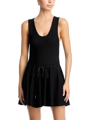 Brandon Maxwell Cleo Mini Dress - Black