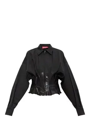 DIESEL® Zip Pleated Jacket - Black