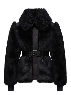 Moncler Valdivian Shearling Down Jacket - Black